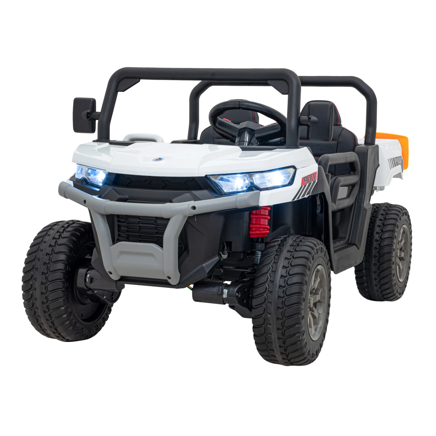 Laste elektriauto farmer truck 4x4 valge | Krissed lastekaubad